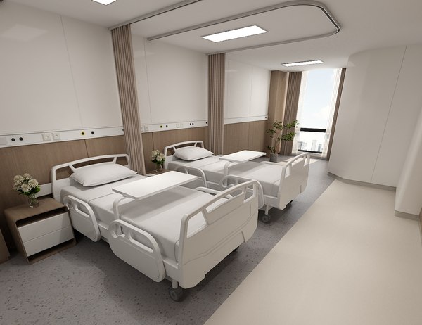 Hospital operating room scene set up obstetrics and gynecology medical ...