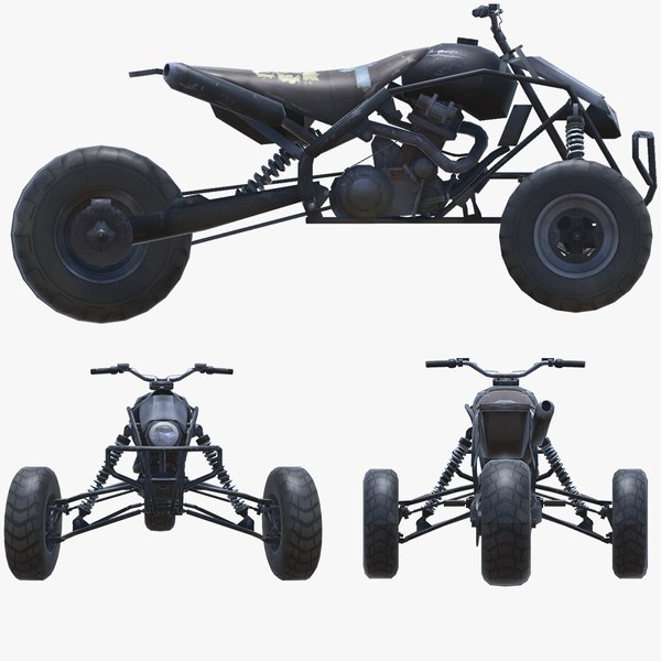 020-Trike-Quad-ATV-Bike-Low-Poly-Spiel bereit 3D-Modell 3D-Modell ...
