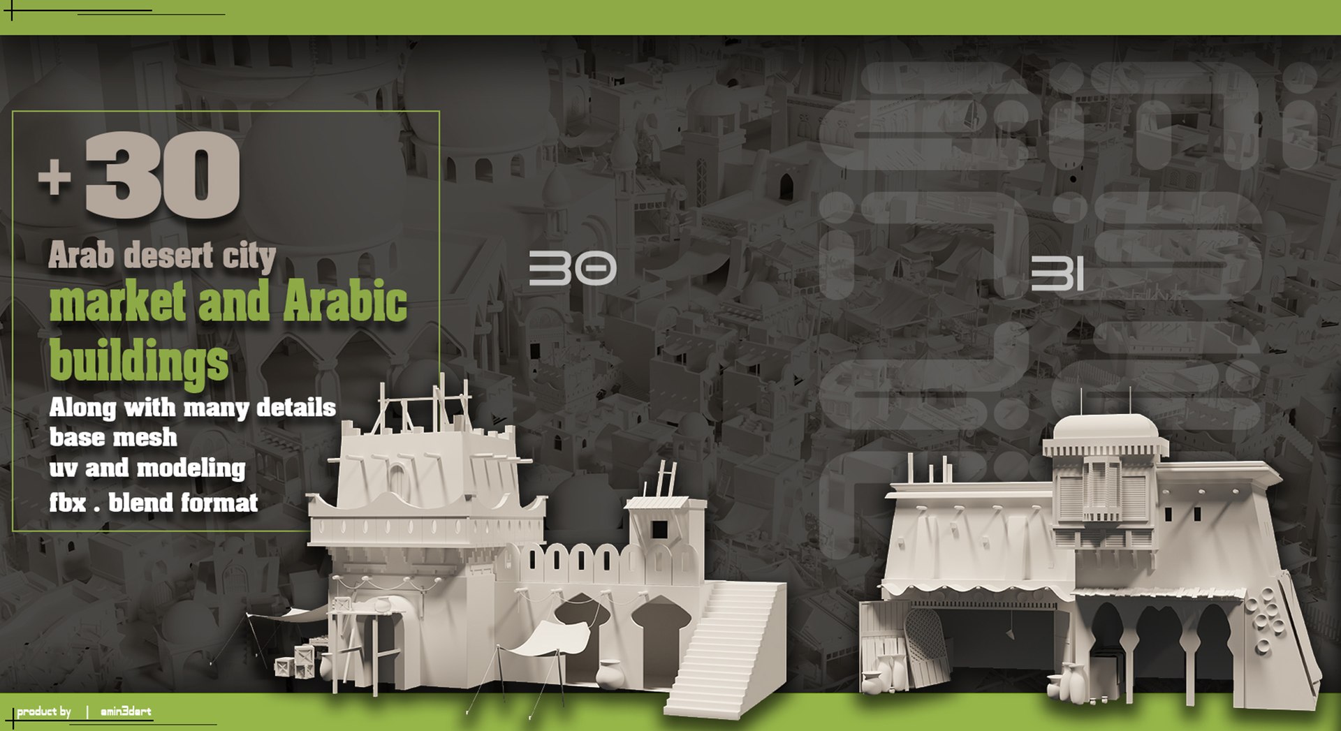 30 market and Arabic buildings model - TurboSquid 2147705