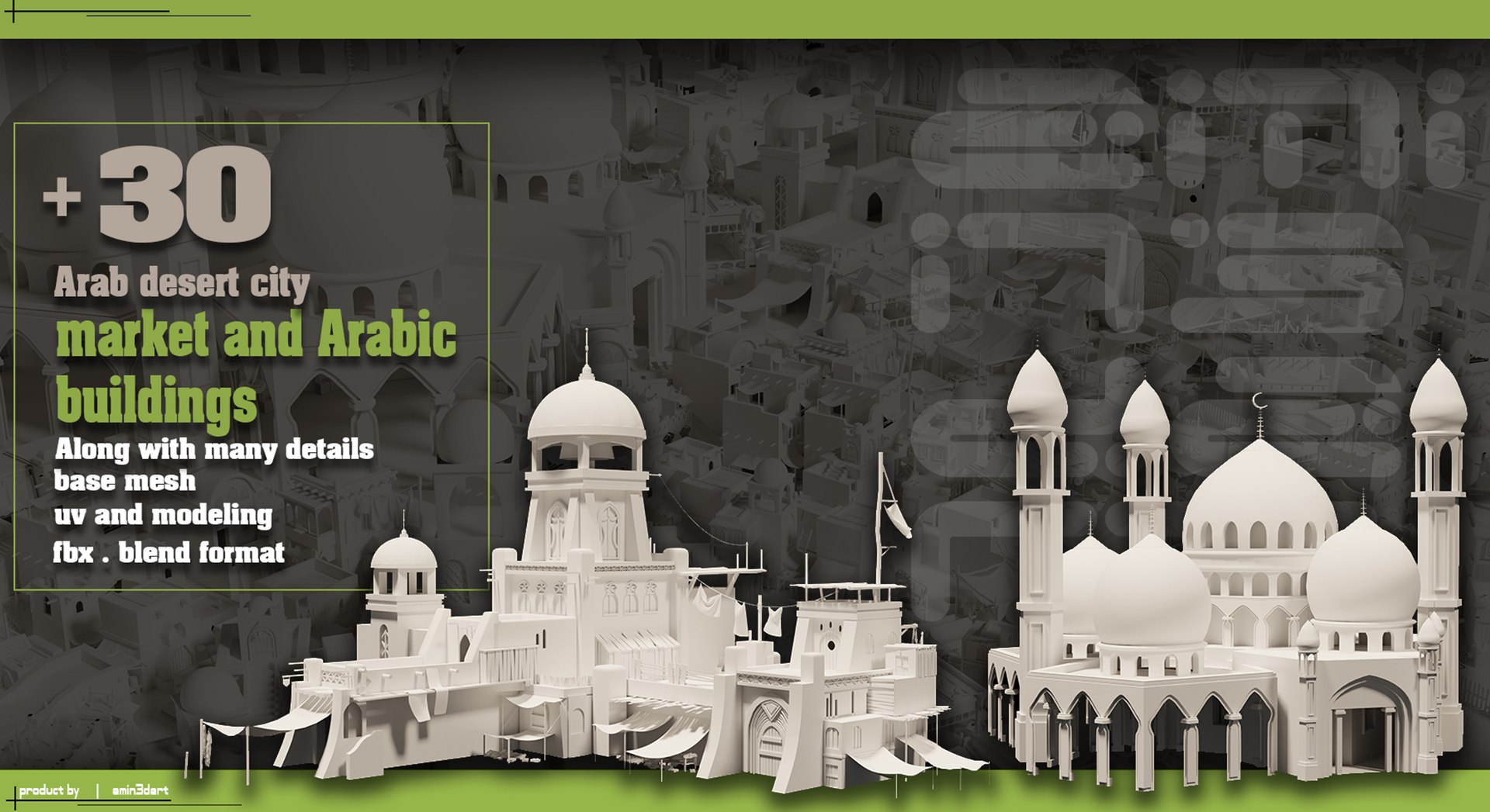 30 market and Arabic buildings model - TurboSquid 2147705