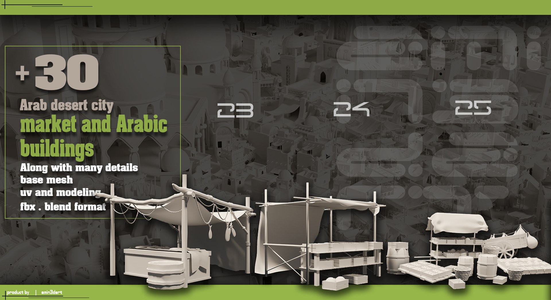 30 market and Arabic buildings model - TurboSquid 2147705