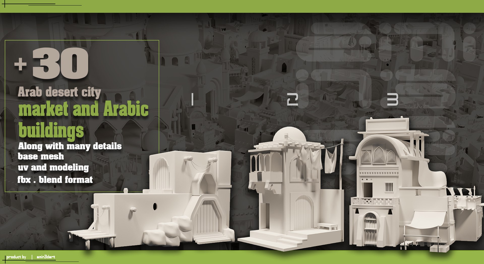 30 market and Arabic buildings model - TurboSquid 2147705