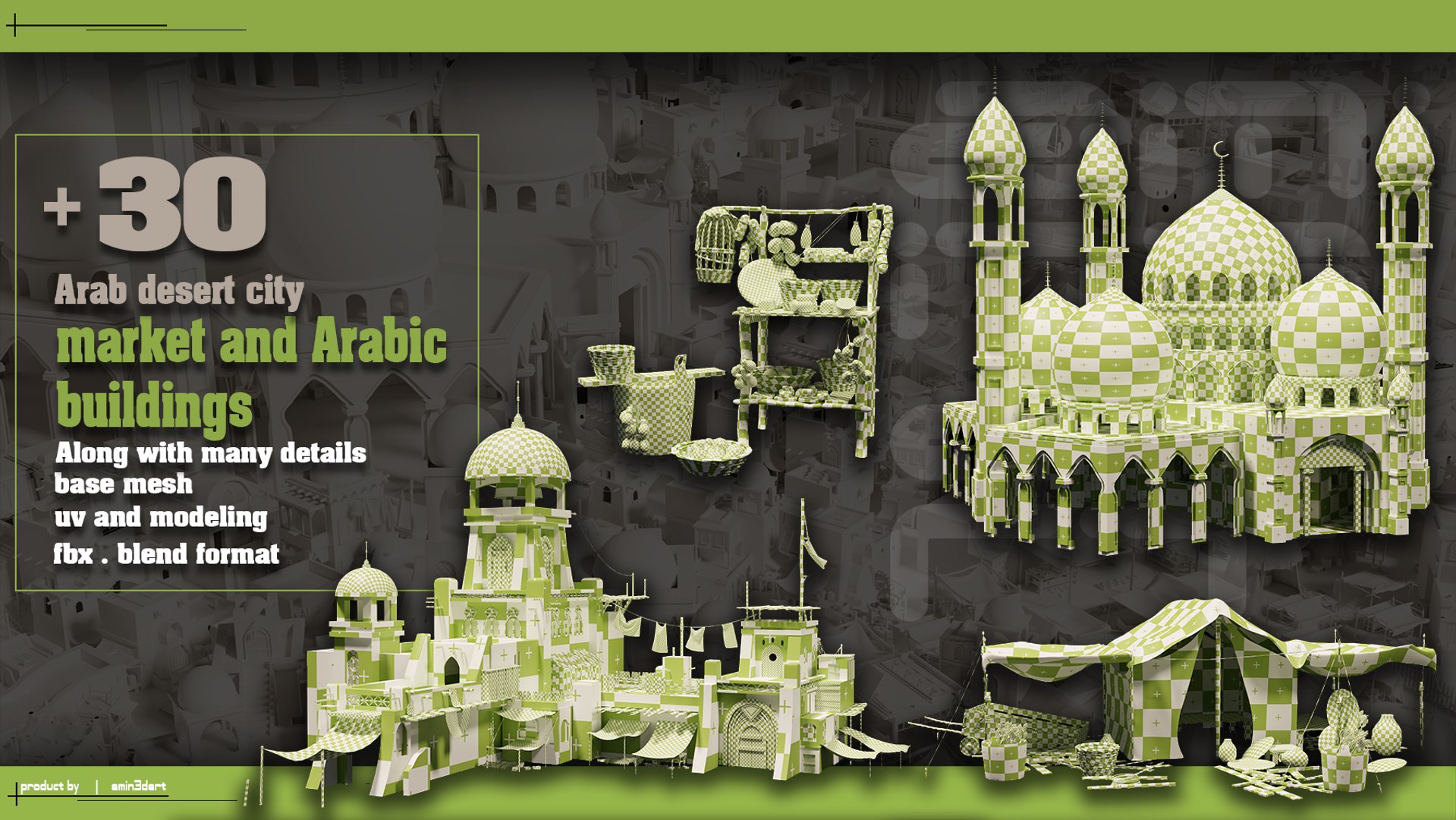 30 market and Arabic buildings model - TurboSquid 2147705