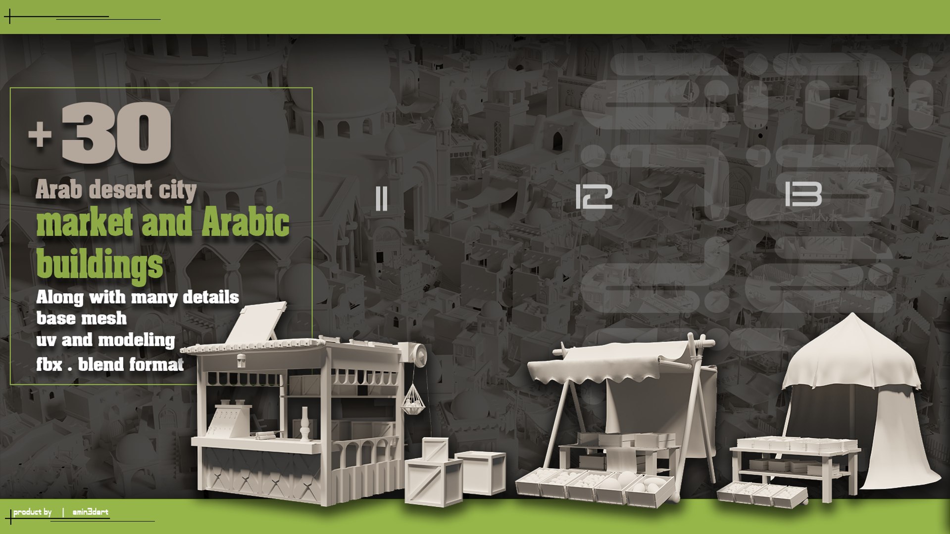 30 market and Arabic buildings model - TurboSquid 2147705