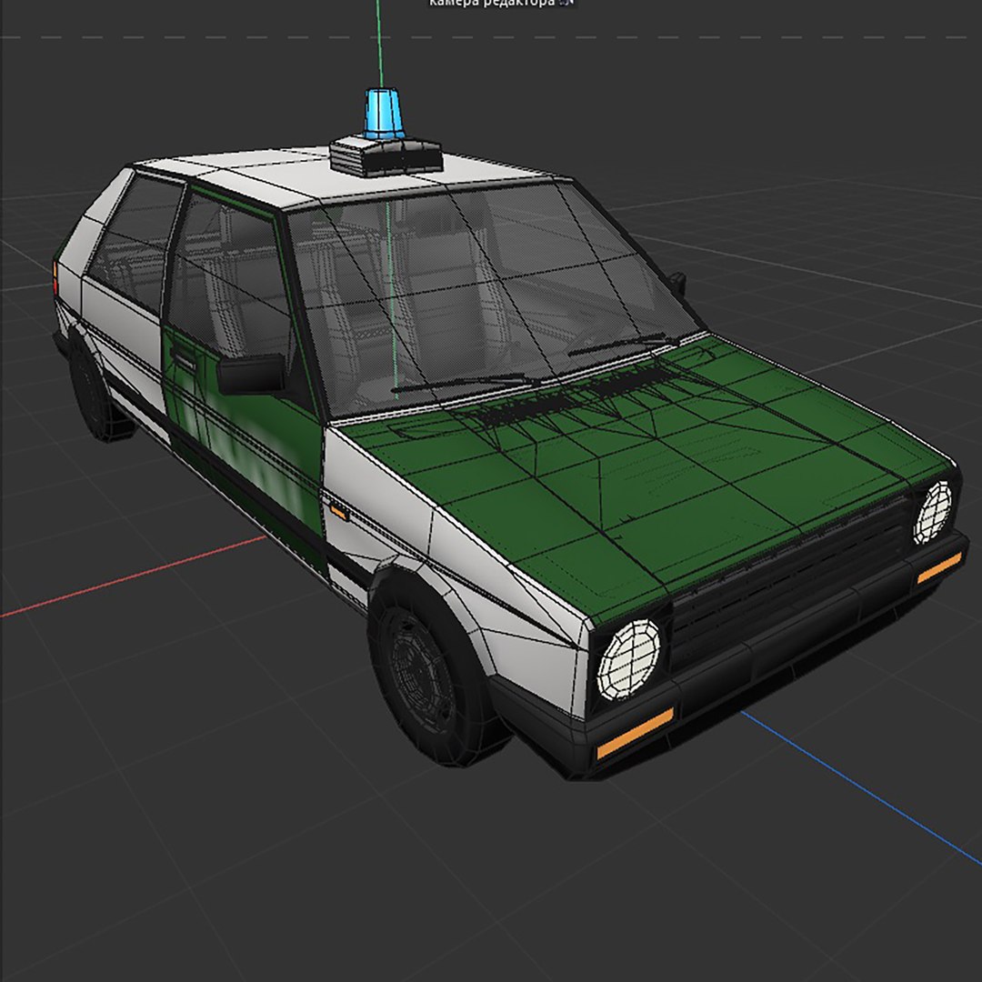 Hatchback Police 3D Model - TurboSquid 2209787