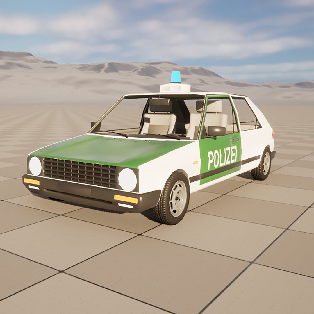 Hatchback Police 3D Model - TurboSquid 2209787