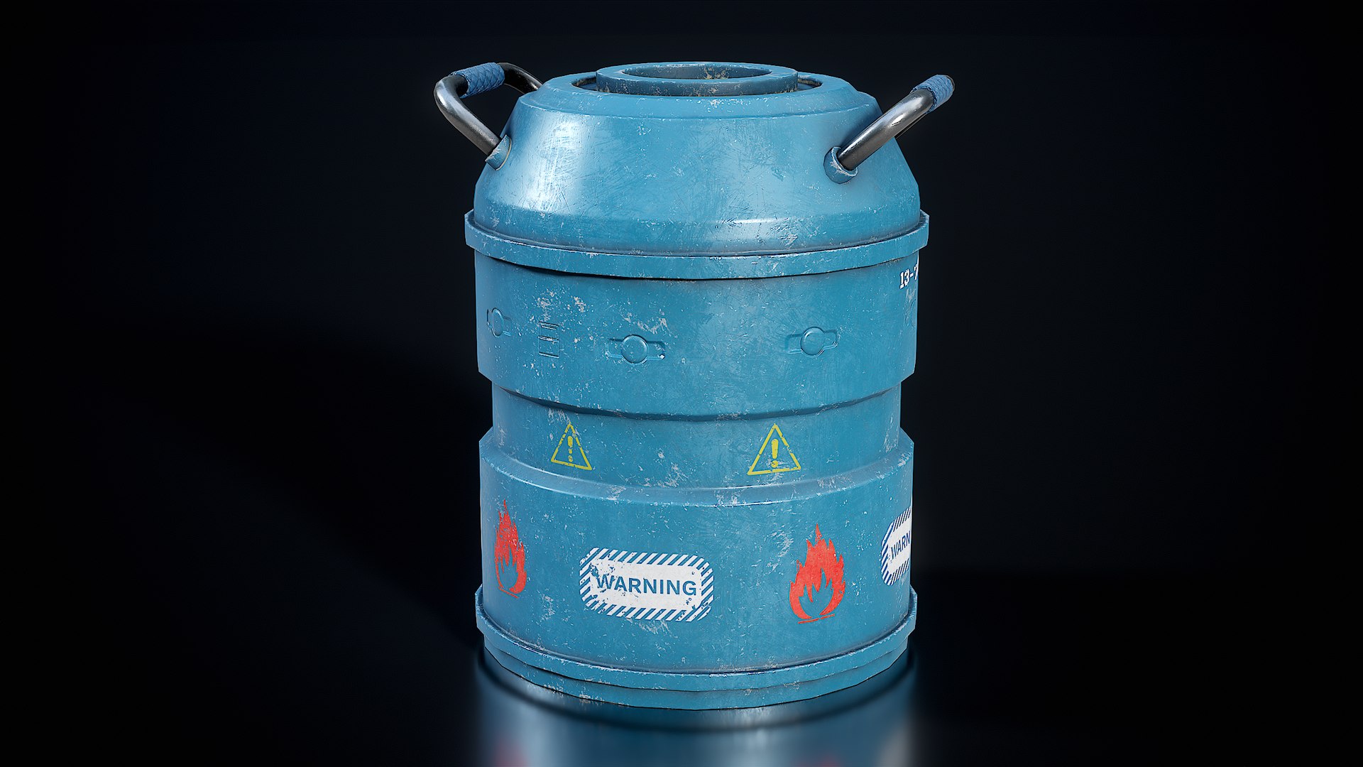 Sci-Fi Fuel Barrel PBR 3D model - TurboSquid 2031897