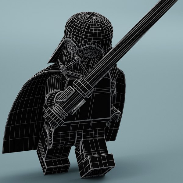 lego darth vader 3d model