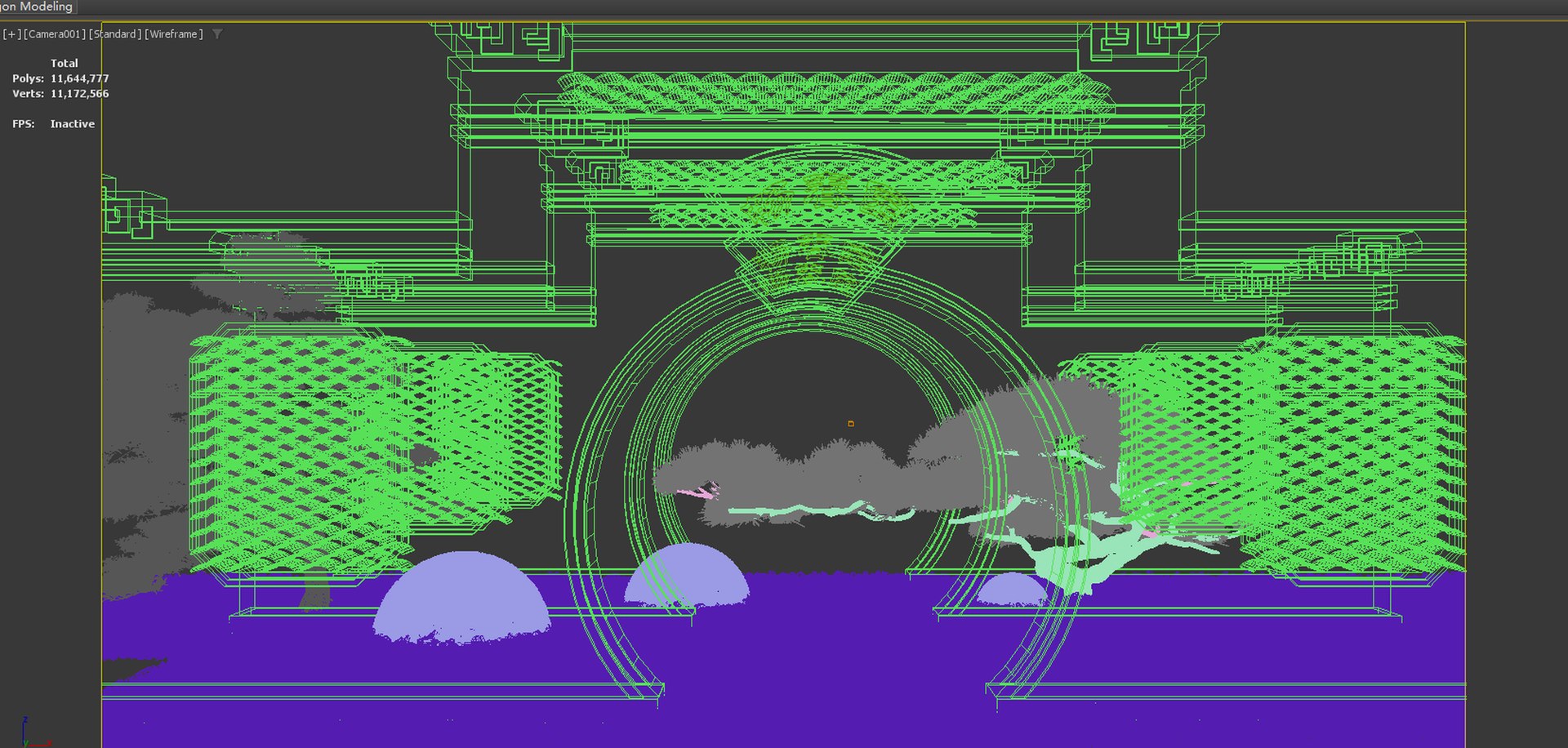 3D New Chinese style moon gate arch model - TurboSquid 2057578