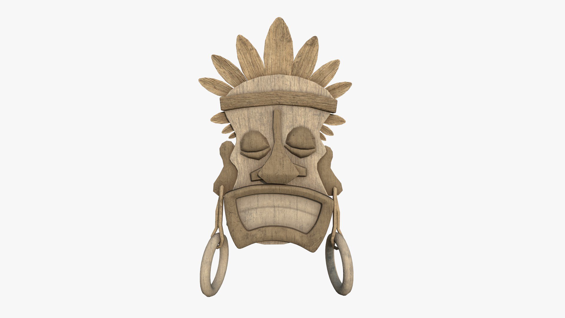 3D Tribal Mask J08 Full Wood - Costume Character Design - TurboSquid ...