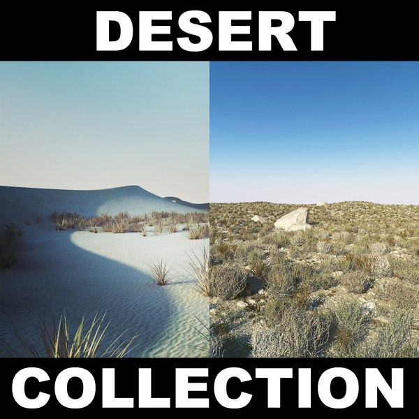 3d sahara desert scene terrain landscape model