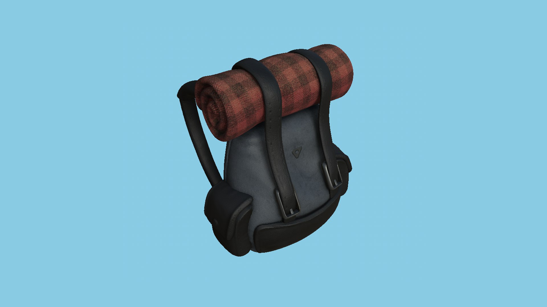 3D Black Leather Backpack - Character Fashion Design - TurboSquid 1717019