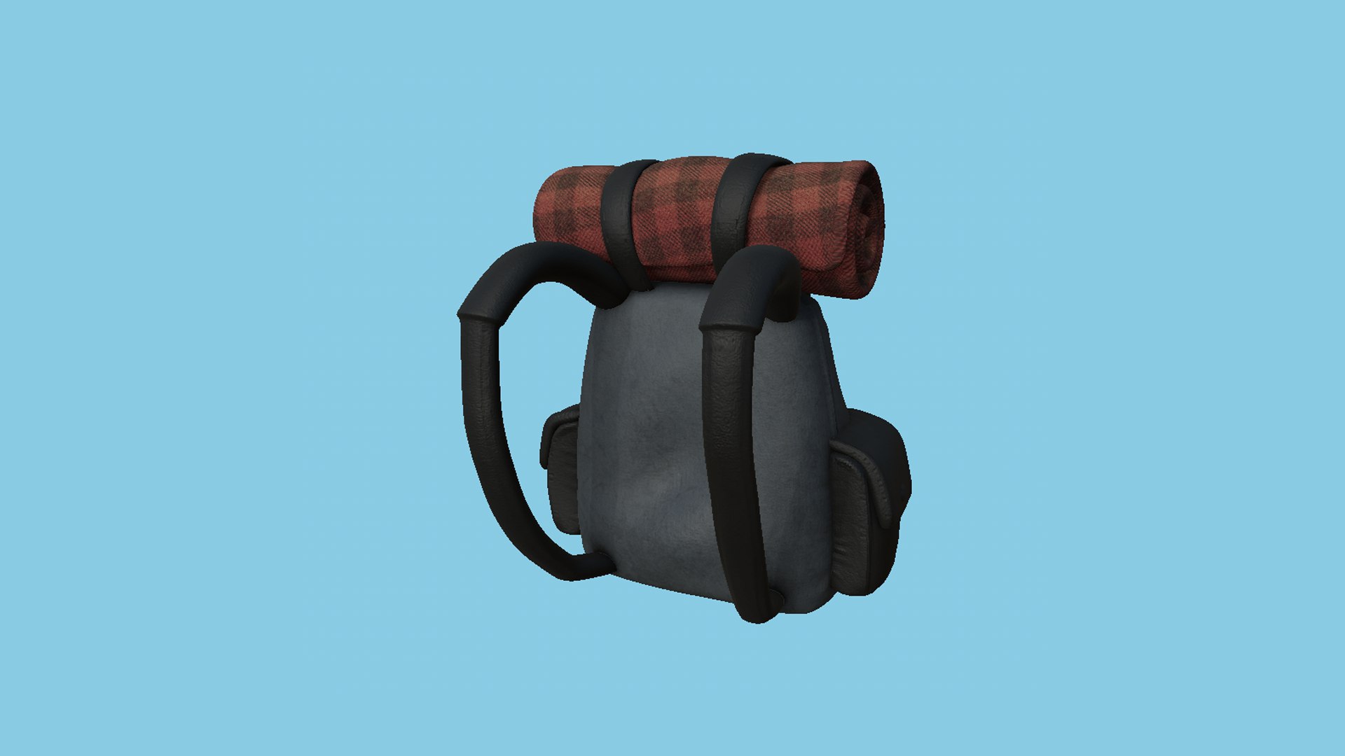 3D Black Leather Backpack - Character Fashion Design - TurboSquid 1717019