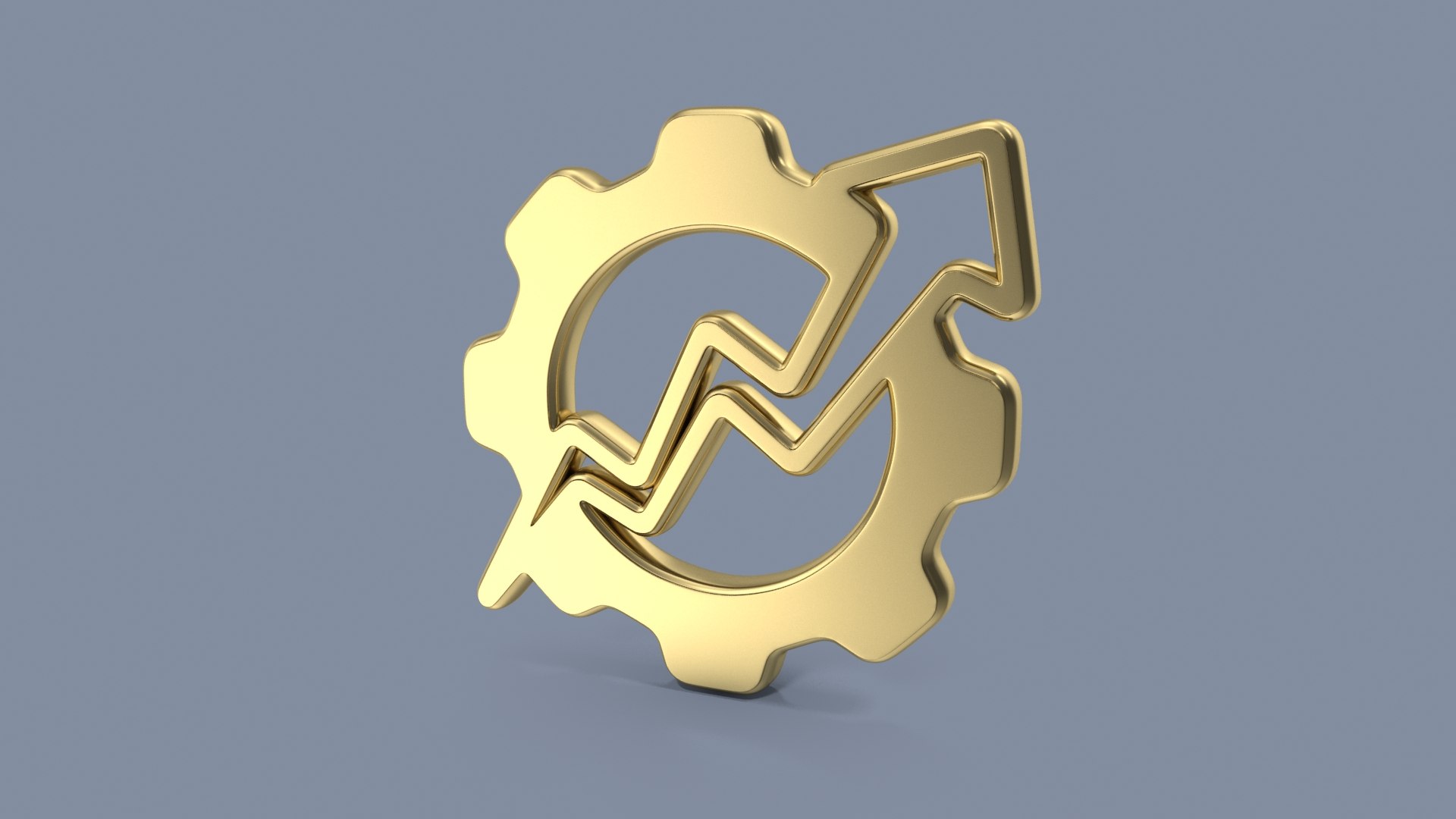 Growing Business Direction Arrow Goal Target Growth Symbol Gold Model ...