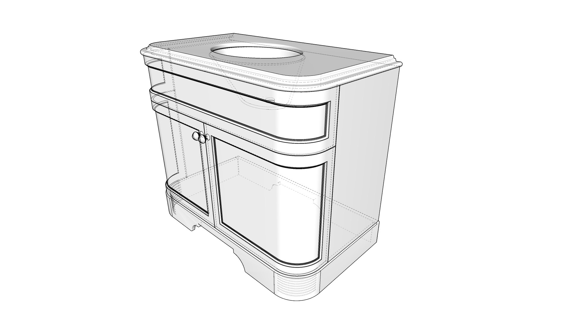 Connaught Floorstanding Vanity Unit 1000mm 3D Model - TurboSquid 2217730