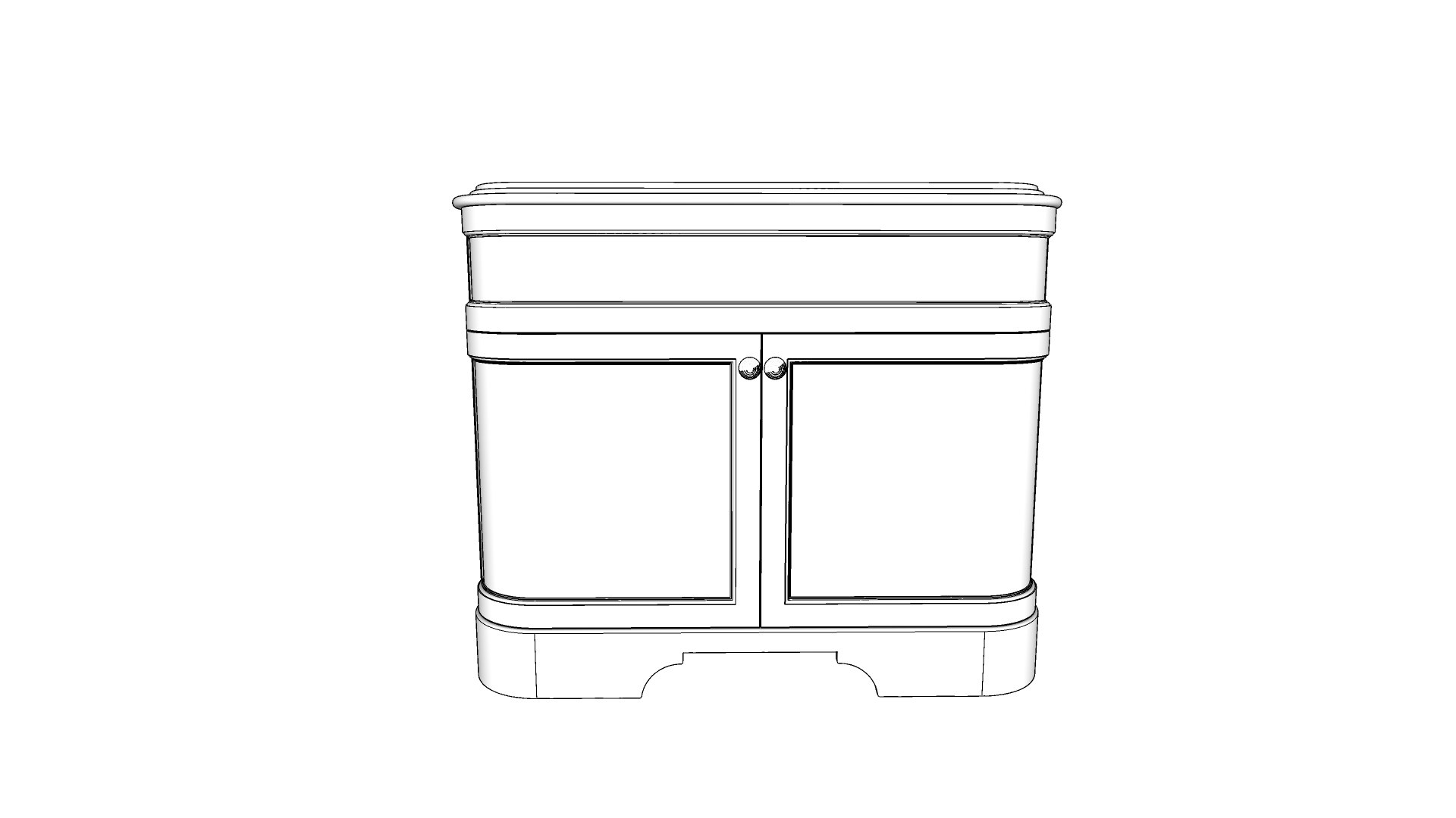 Connaught Floorstanding Vanity Unit 1000mm 3D Model - TurboSquid 2217730