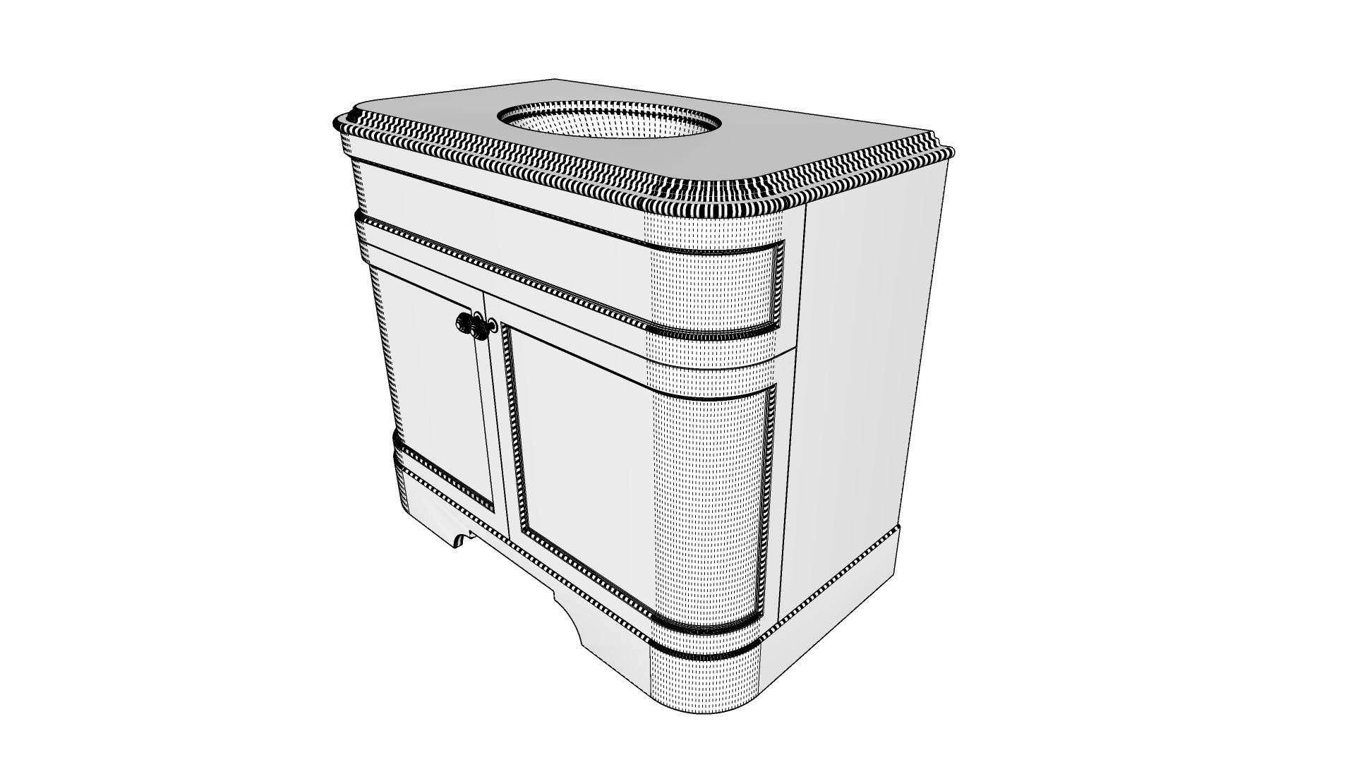 Connaught Floorstanding Vanity Unit 1000mm 3D Model - TurboSquid 2217730