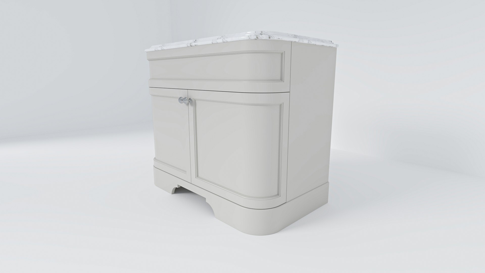 Connaught Floorstanding Vanity Unit 1000mm 3D Model - TurboSquid 2217730