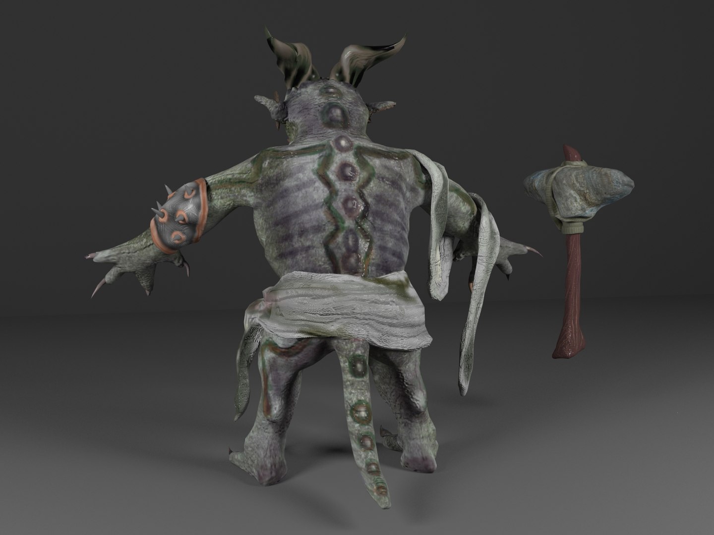3d Fantasy Troll Weapon