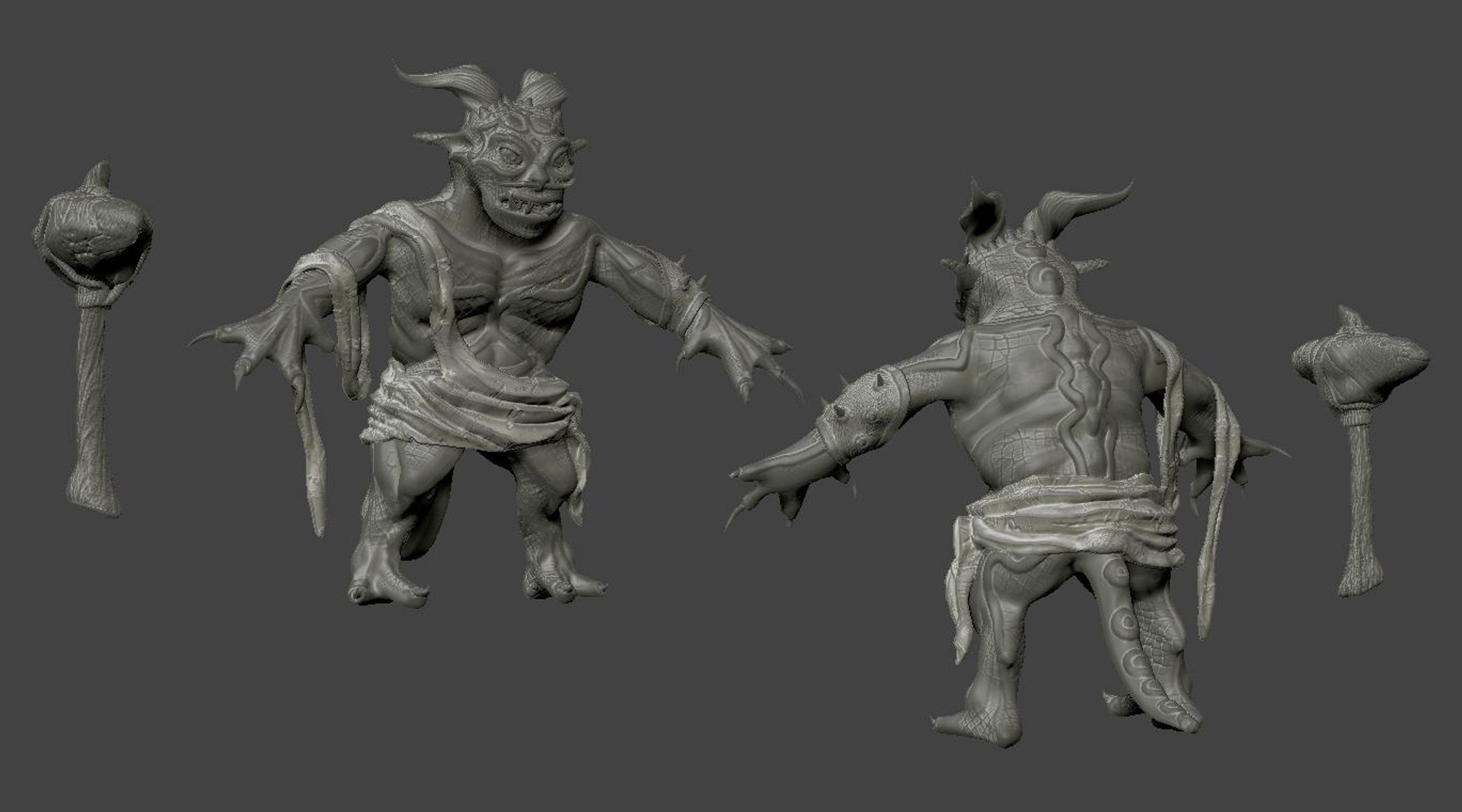 3d Fantasy Troll Weapon