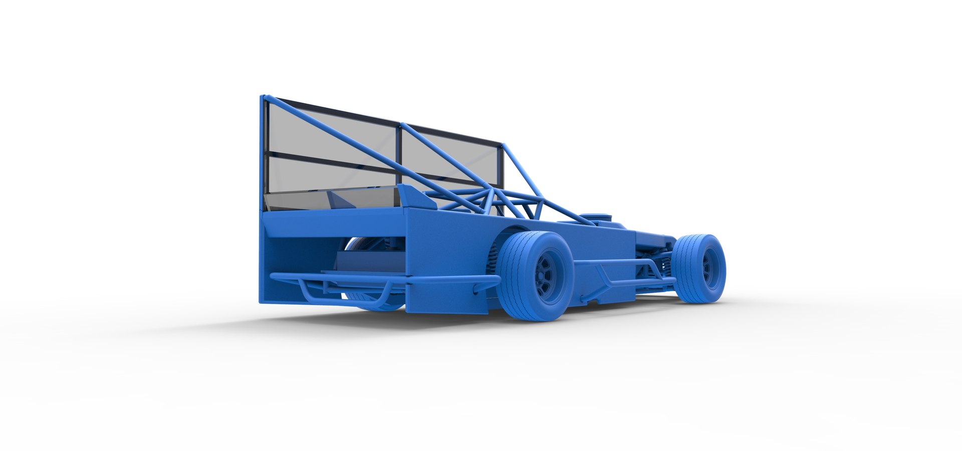 3D Diecast Asphalt Modified Stock Car With Side Wing Scale 1 To 25 ...