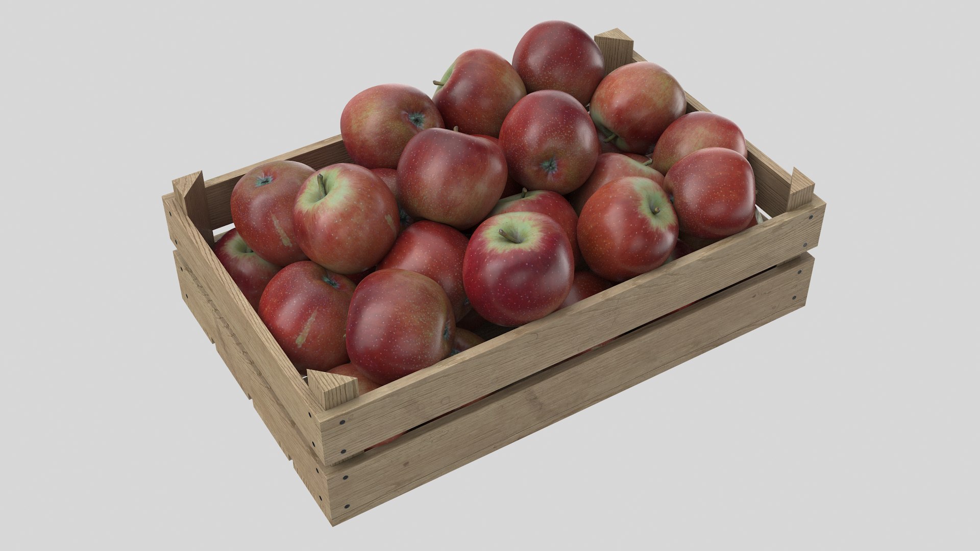 3D Apple Crate - TurboSquid 1887942