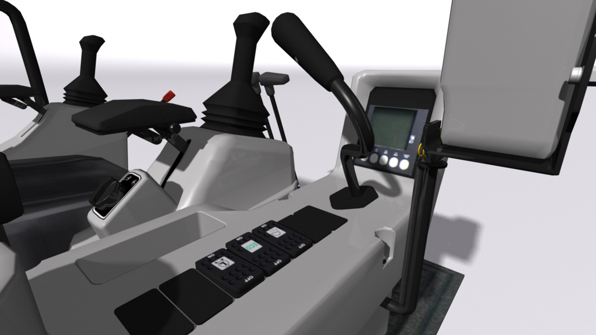 Digger cockpit 3D model - TurboSquid 1221155