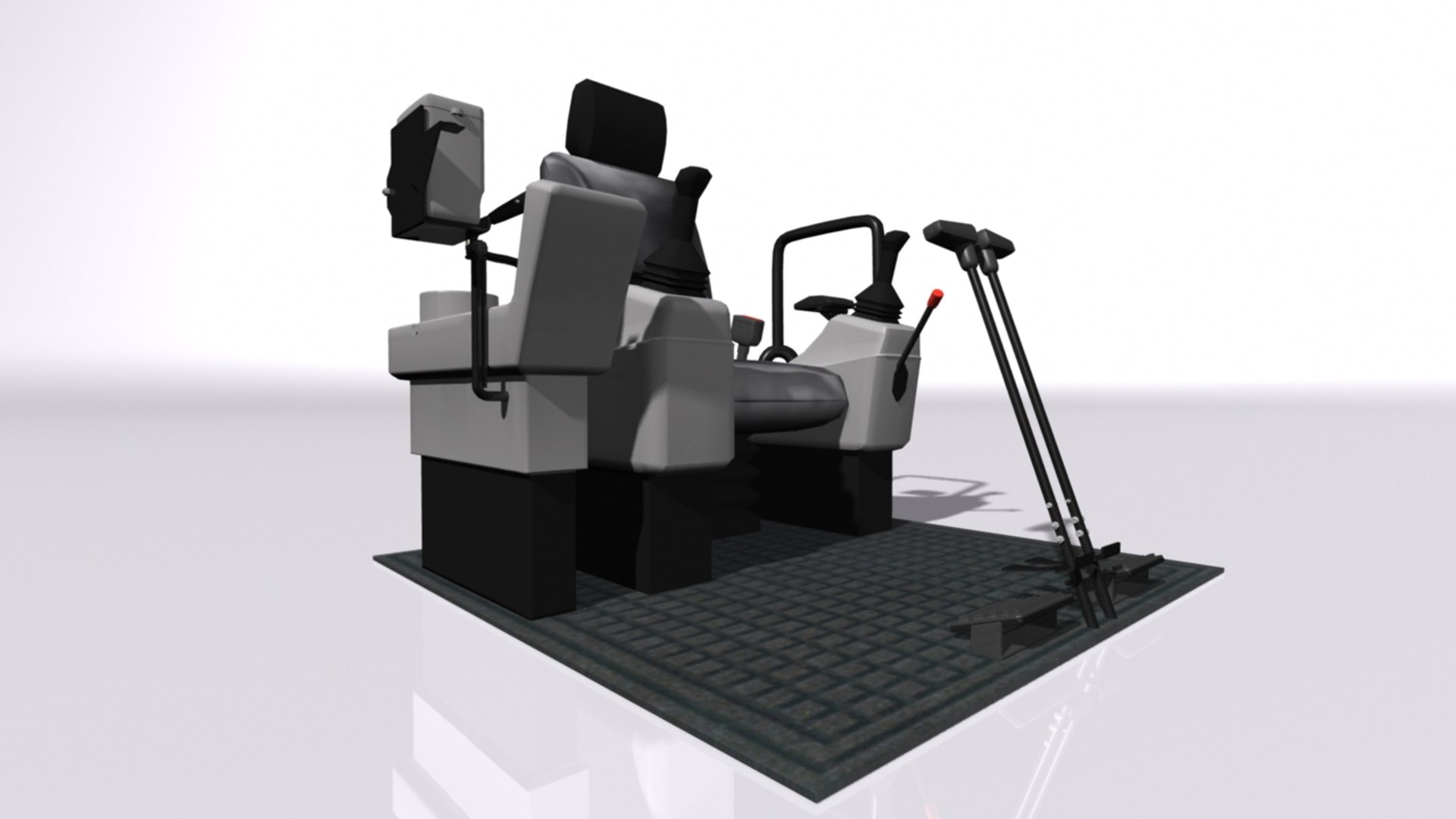 Digger cockpit 3D model - TurboSquid 1221155