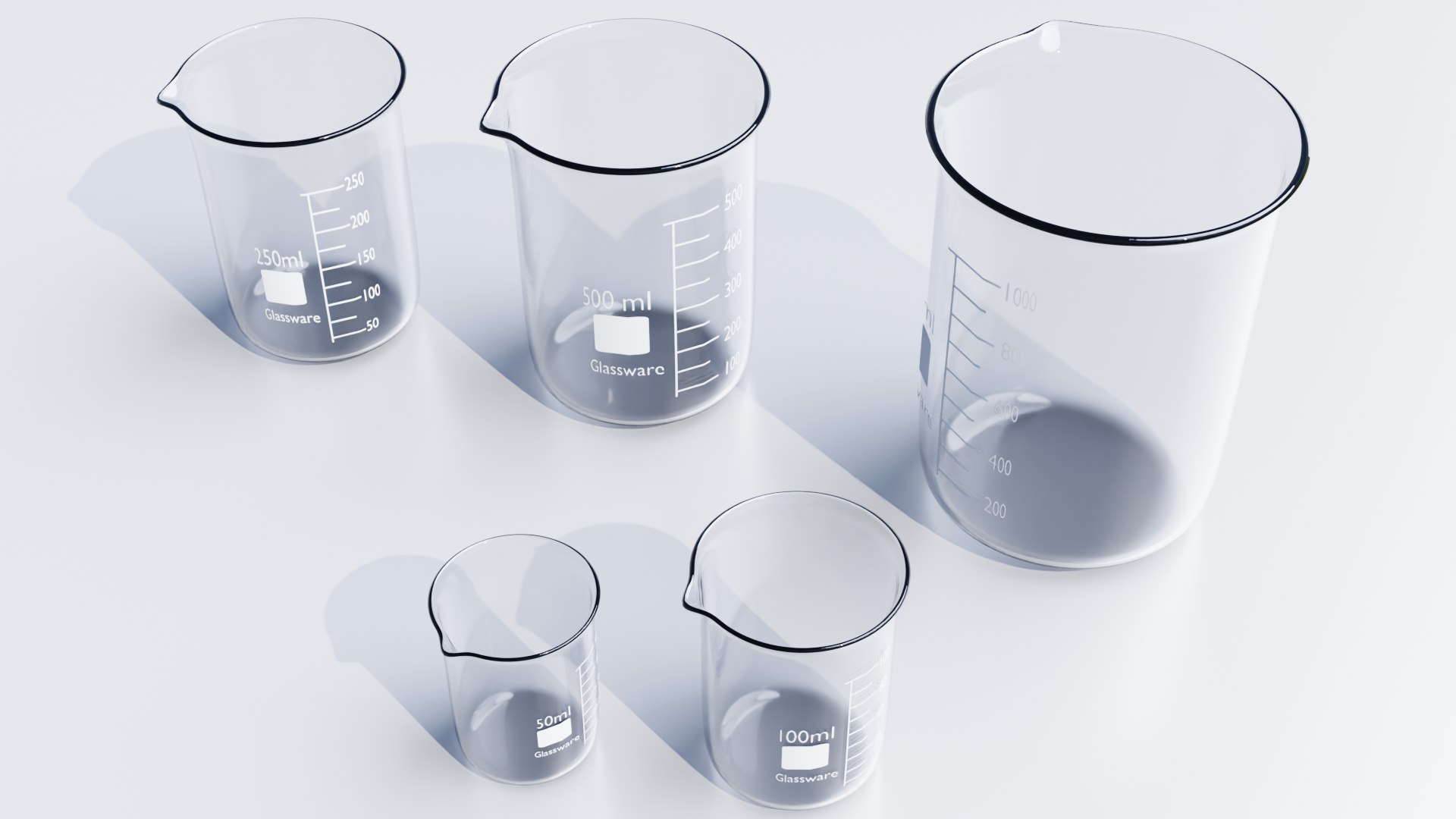 Beakers 3D Model - TurboSquid 2329532