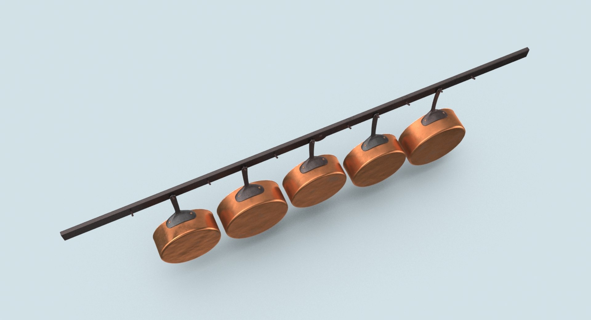 3D Kitchen Pan Rack 01 - TurboSquid 1312739