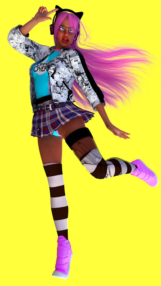 Gamer E-Girl Streamer 3D Model - TurboSquid 2071866