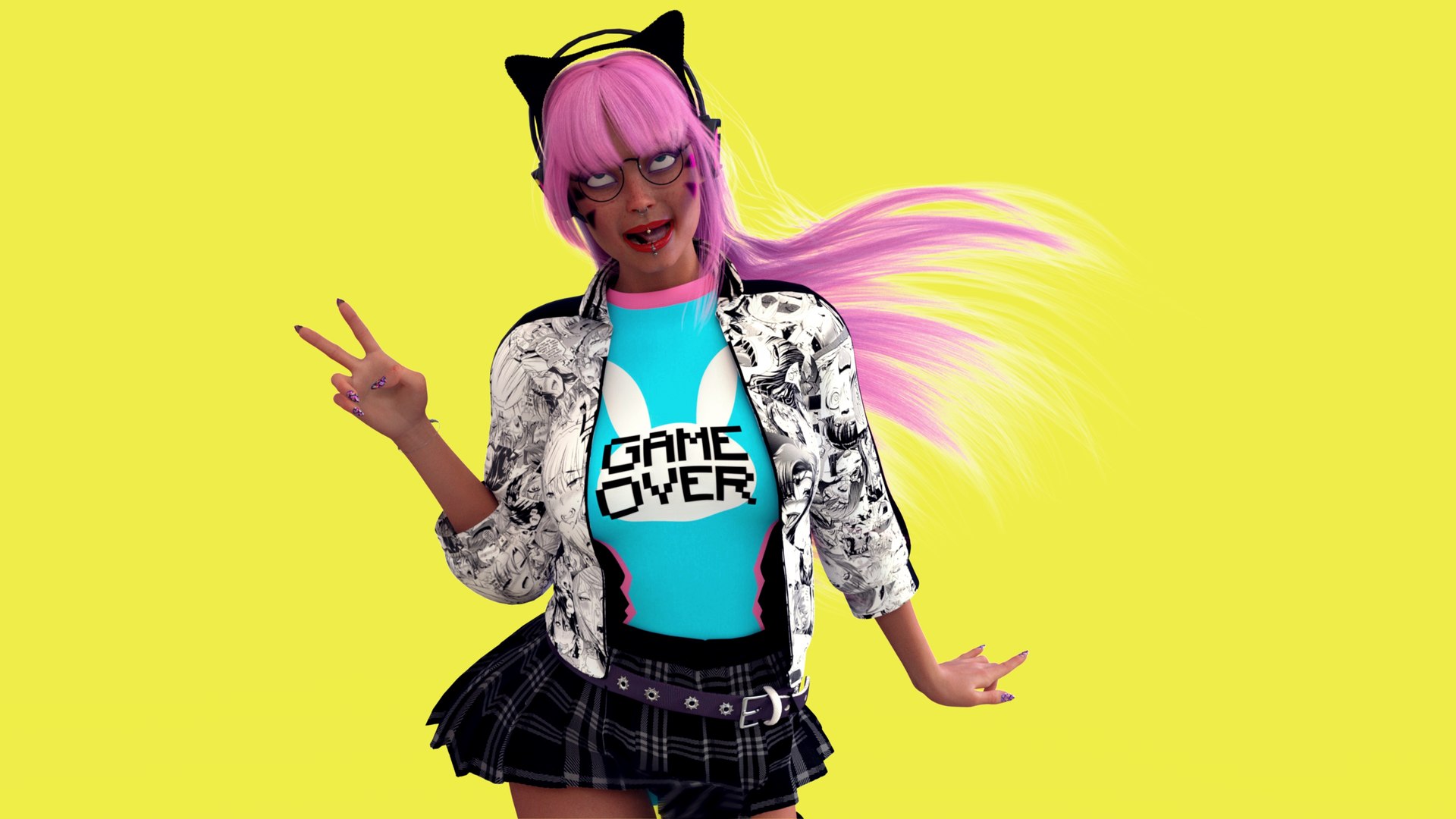 Gamer E-Girl Streamer 3D Model - TurboSquid 2071866