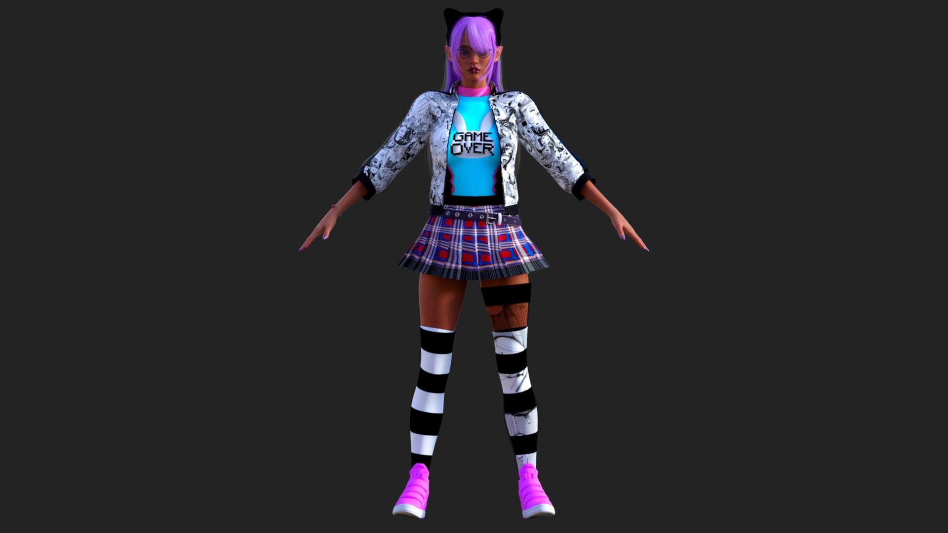 Gamer E-Girl Streamer 3D Model - TurboSquid 2071866