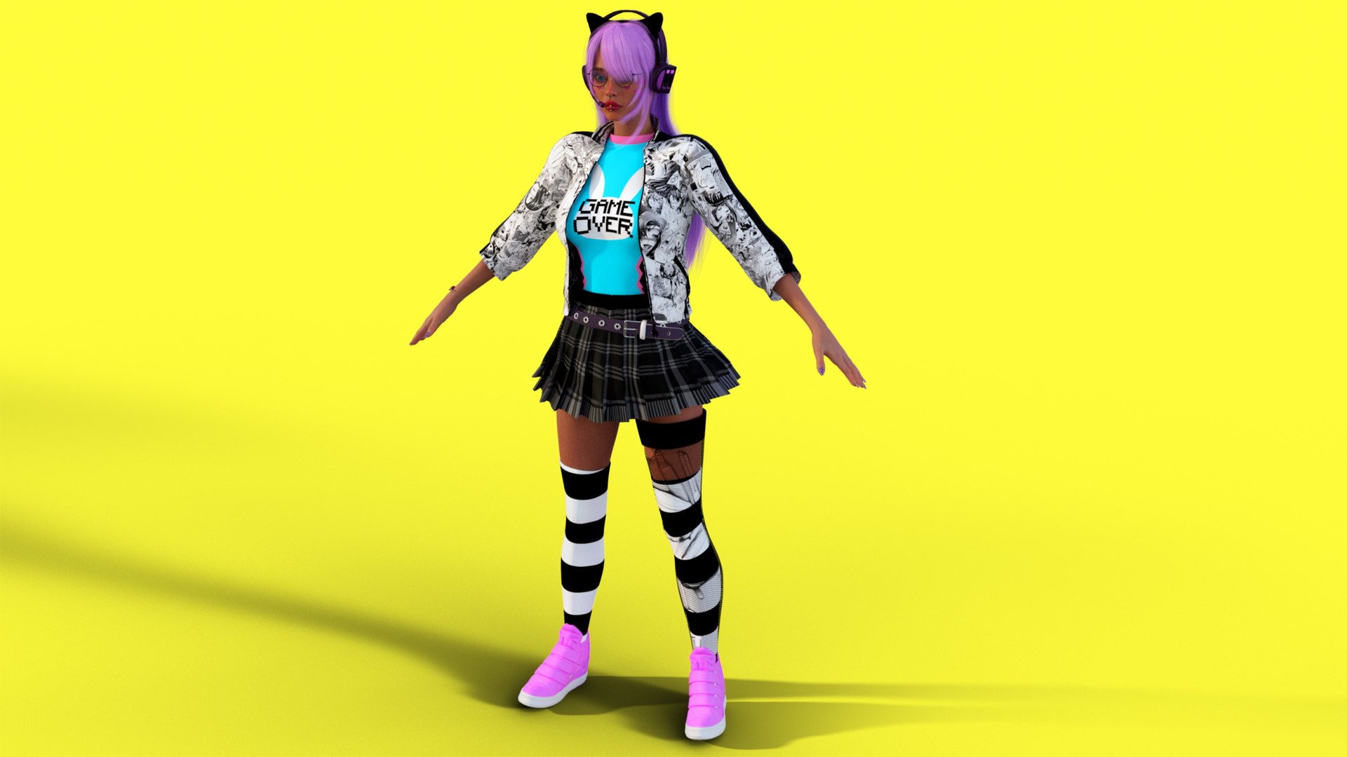 Gamer E-Girl Streamer 3D Model - TurboSquid 2071866