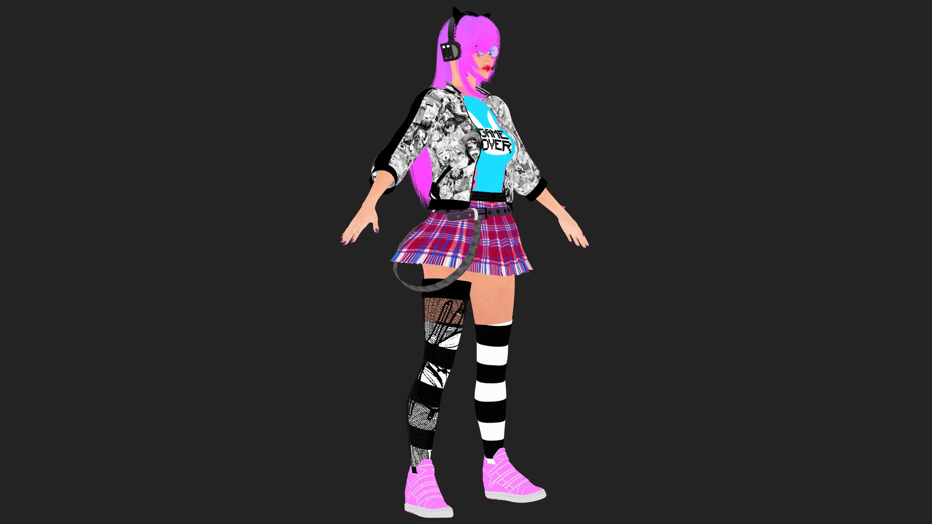 Gamer E-Girl Streamer 3D Model - TurboSquid 2071866