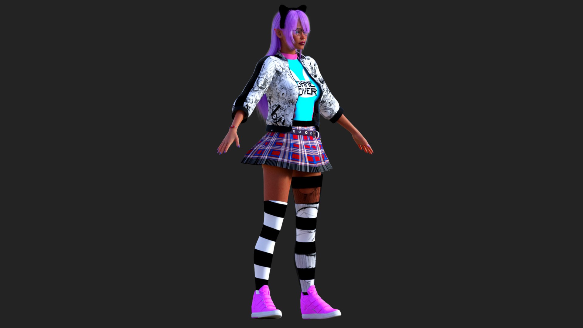 Gamer E-Girl Streamer 3D Model - TurboSquid 2071866