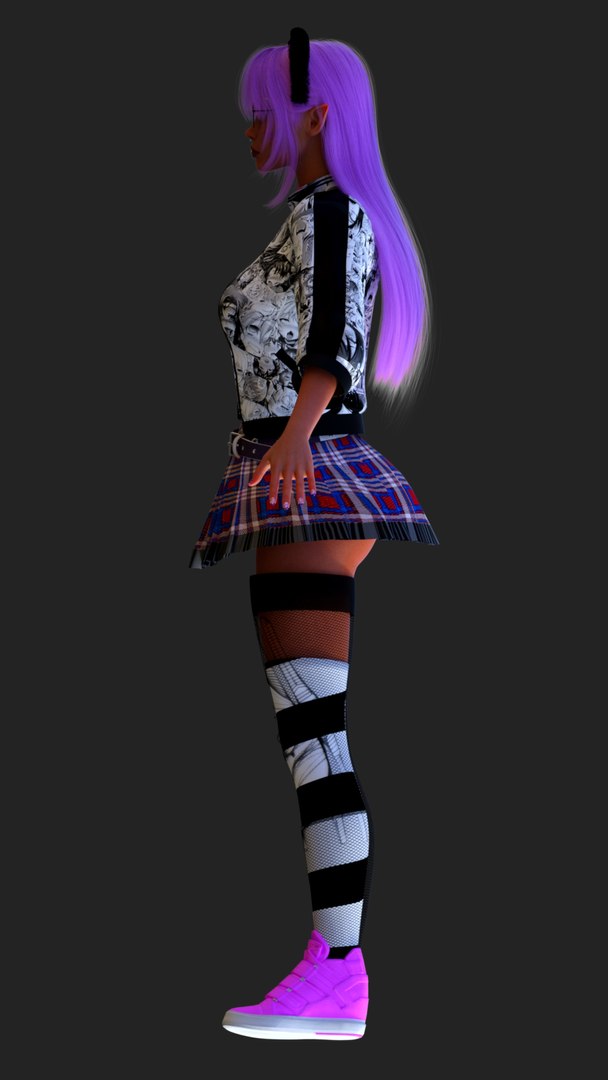 Gamer E-Girl Streamer 3D Model - TurboSquid 2071866