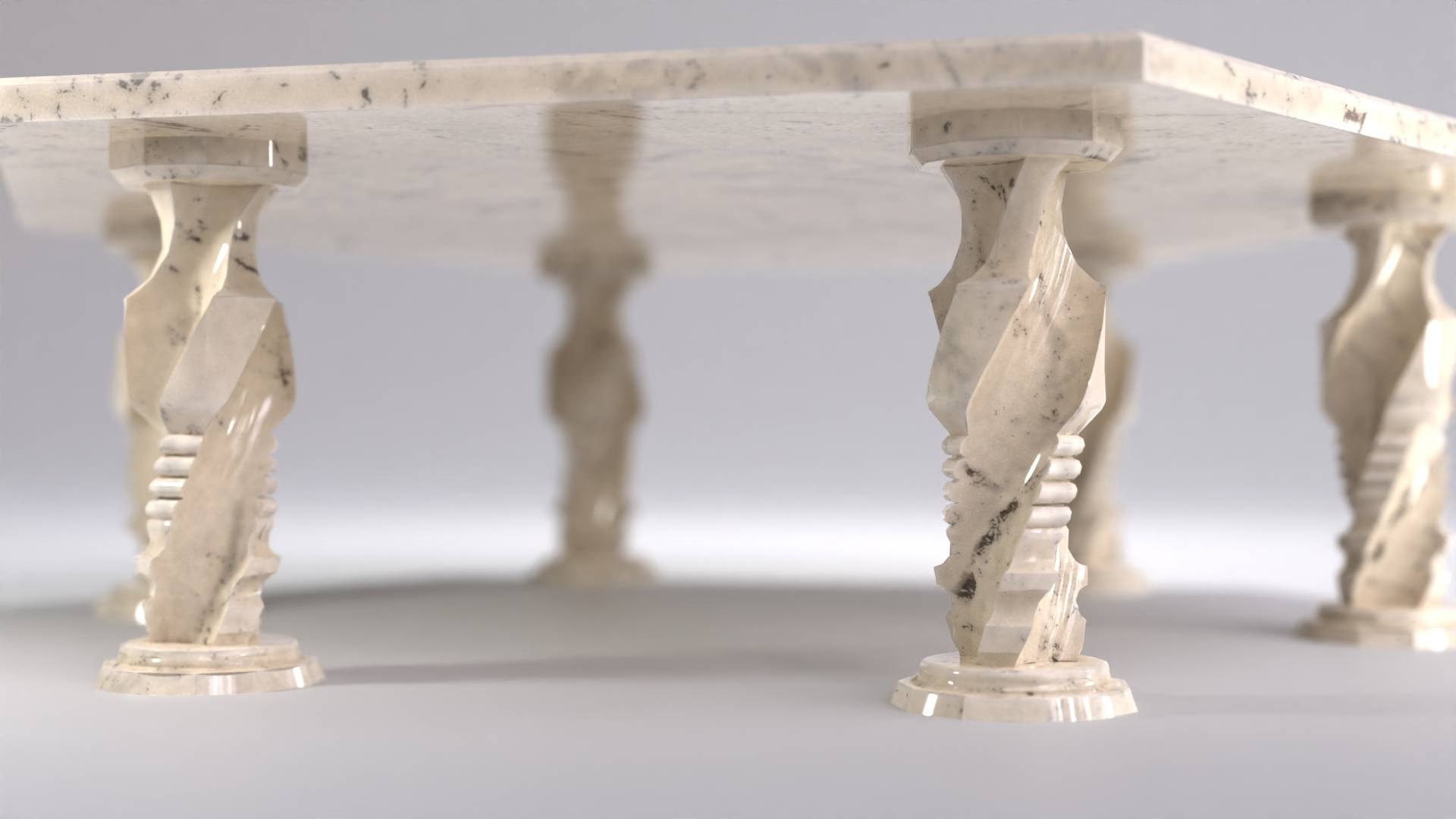3D Light marble table - TurboSquid 2074286