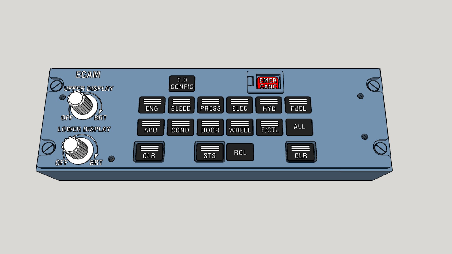 A320 ECAM control panel 3D 모델 - TurboSquid 2060330