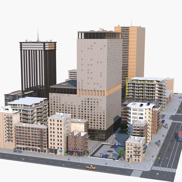 City street 3D model - TurboSquid 1585786