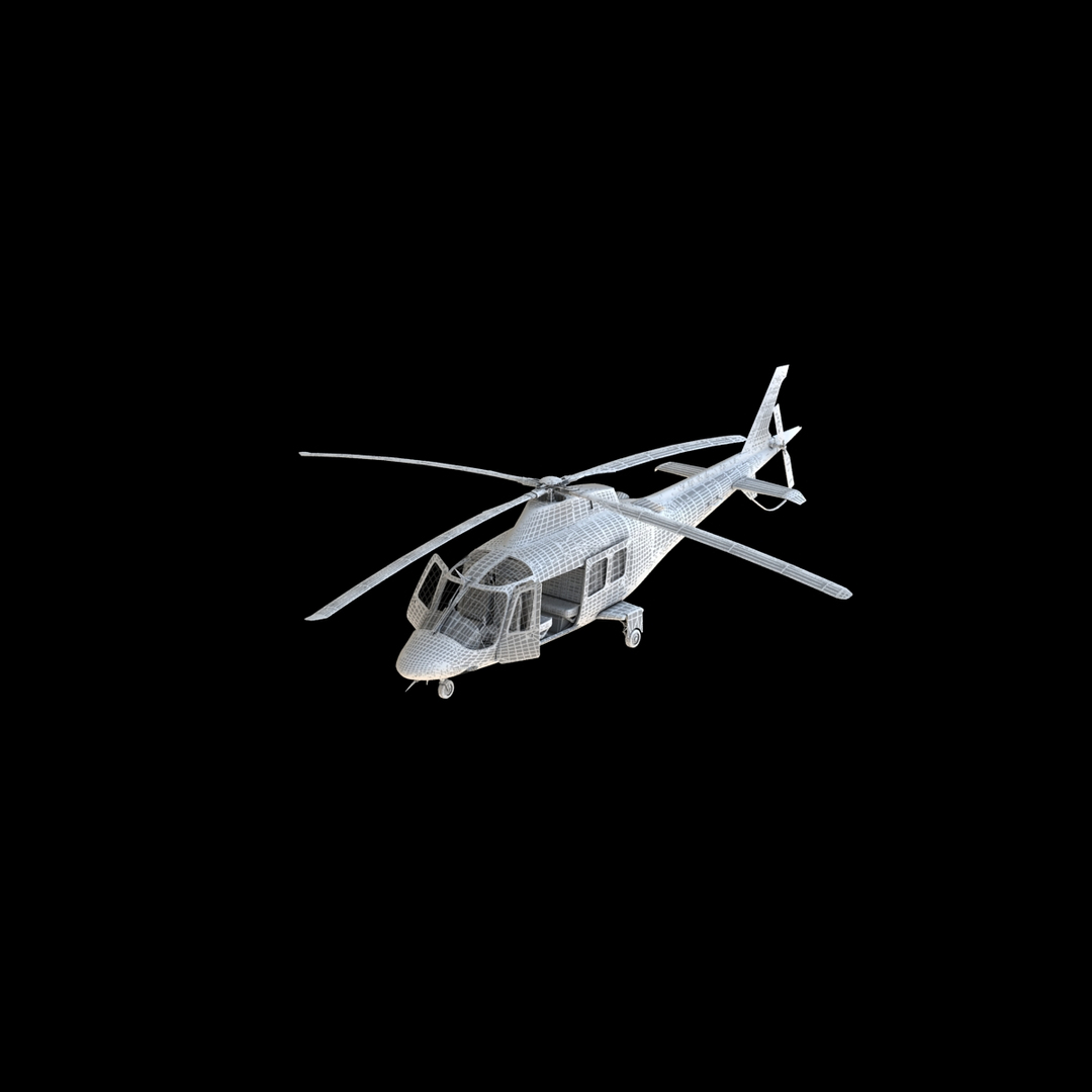 3d Model Agusta Helicopter Interior