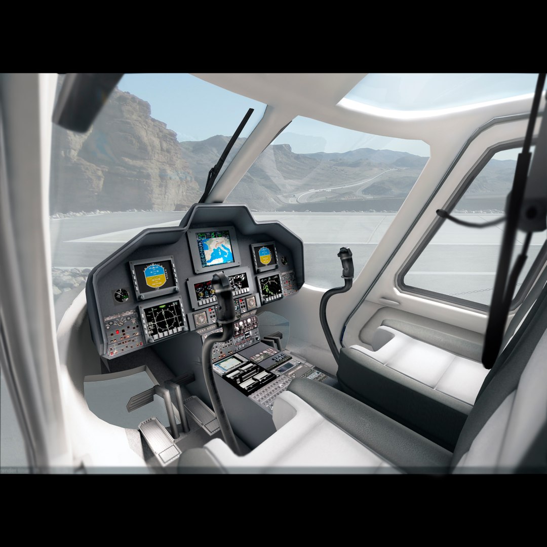3d Model Agusta Helicopter Interior