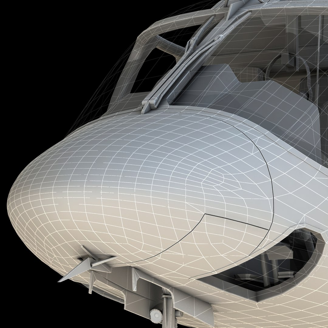3d Model Agusta Helicopter Interior