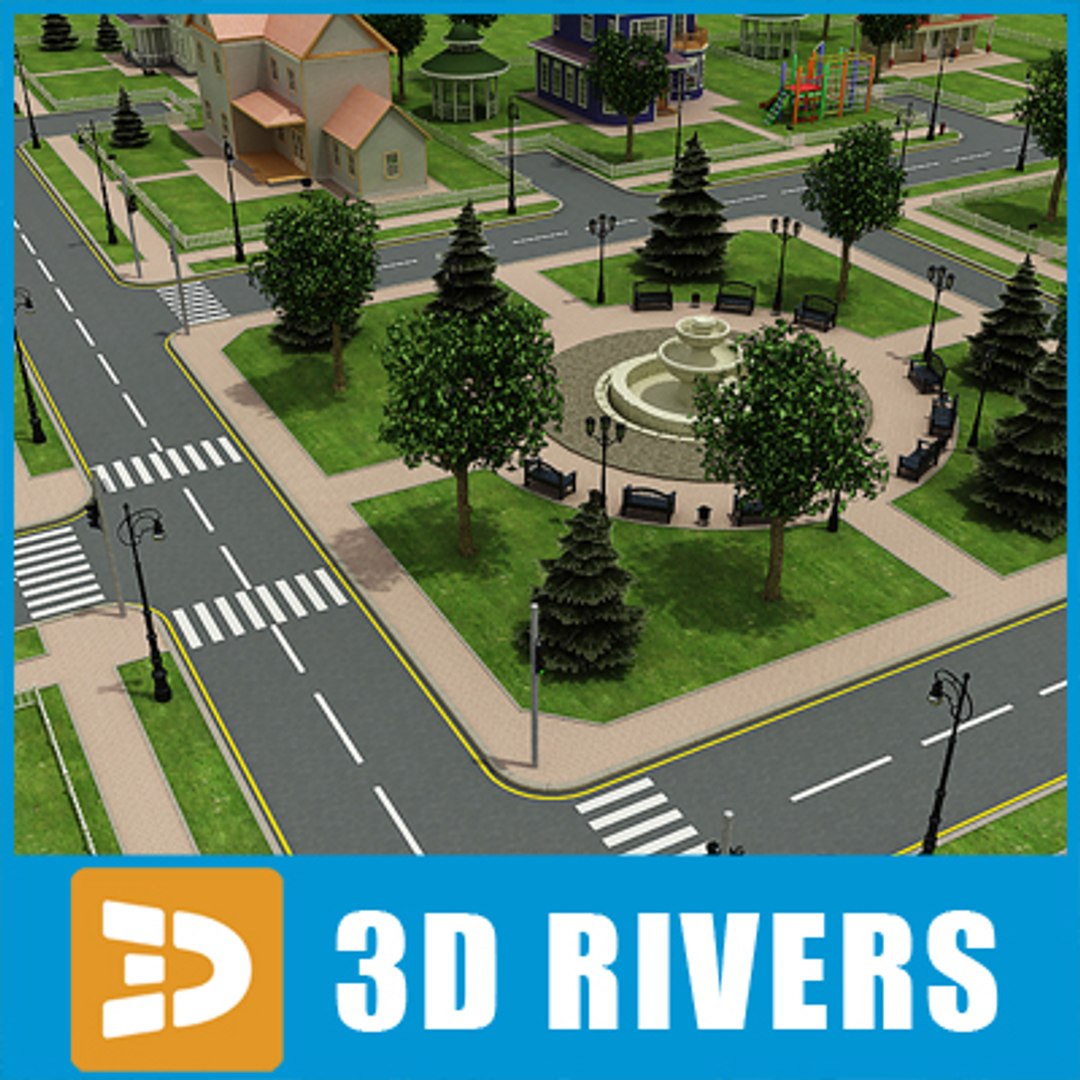 town set 3d model