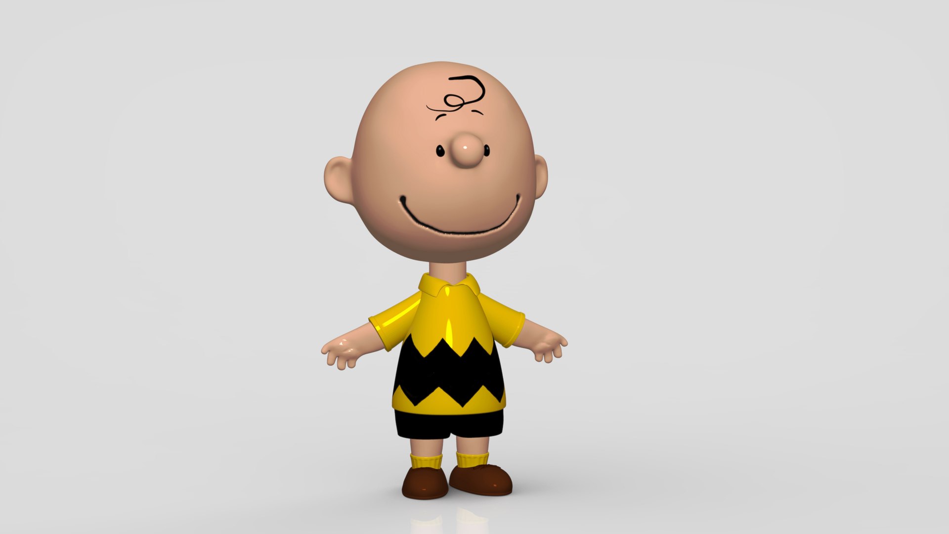 3D Charlie Brown Character Model - TurboSquid 1690609