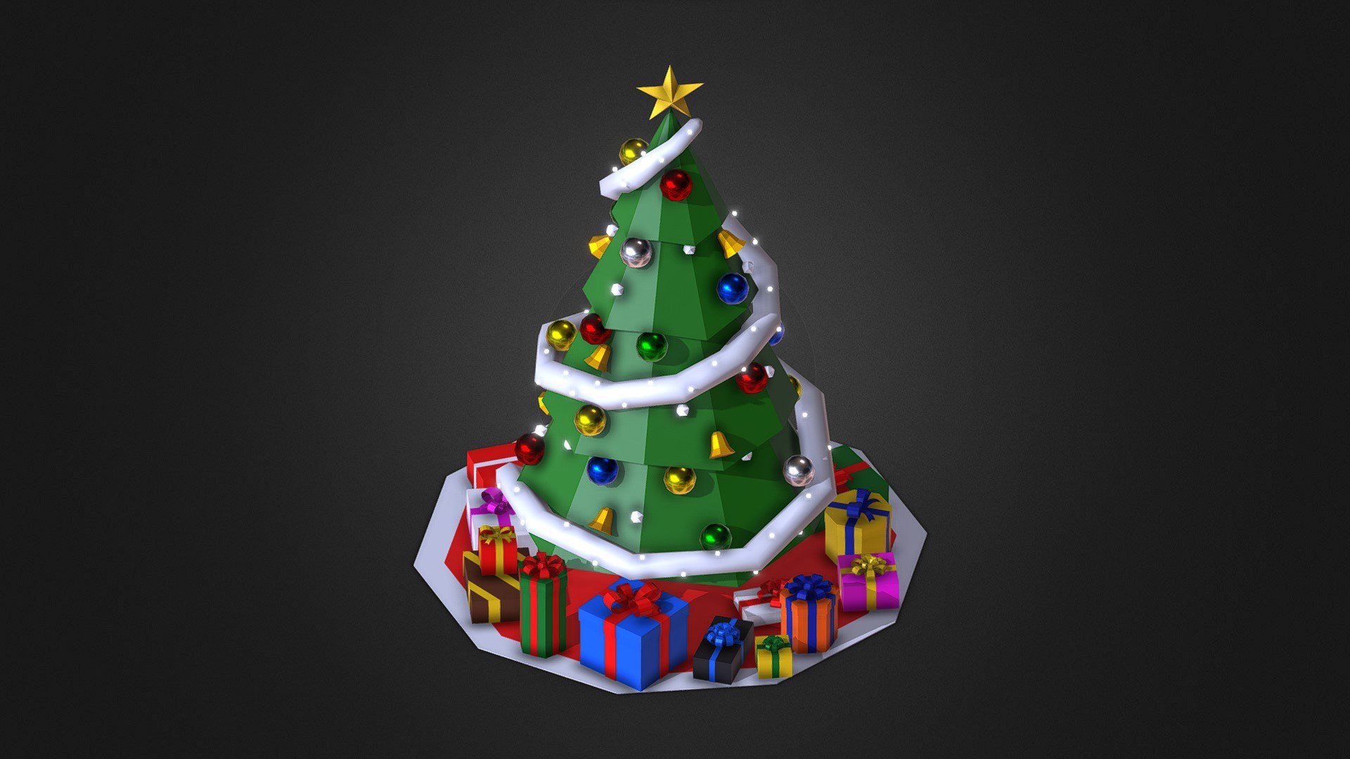3D Christmas Tree Low Poly Model - TurboSquid 1998728