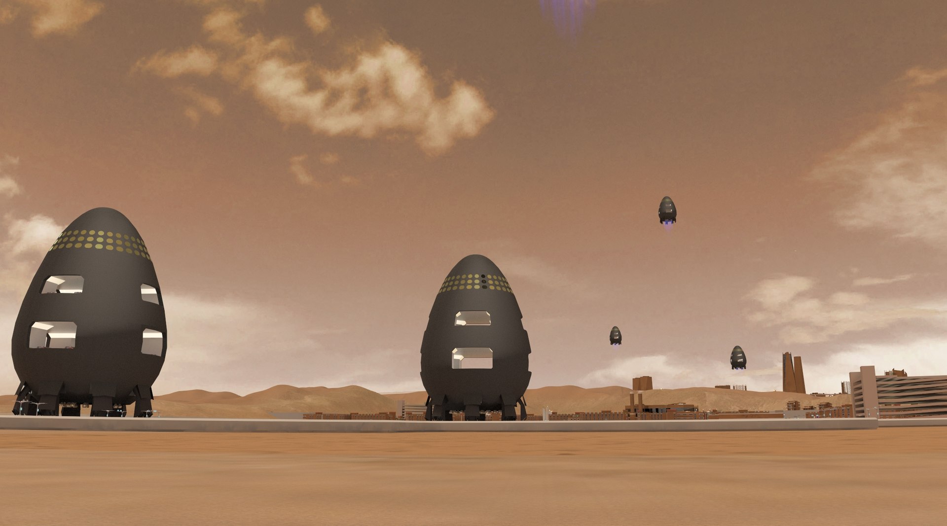 Mars City 3D Model - TurboSquid 1816023