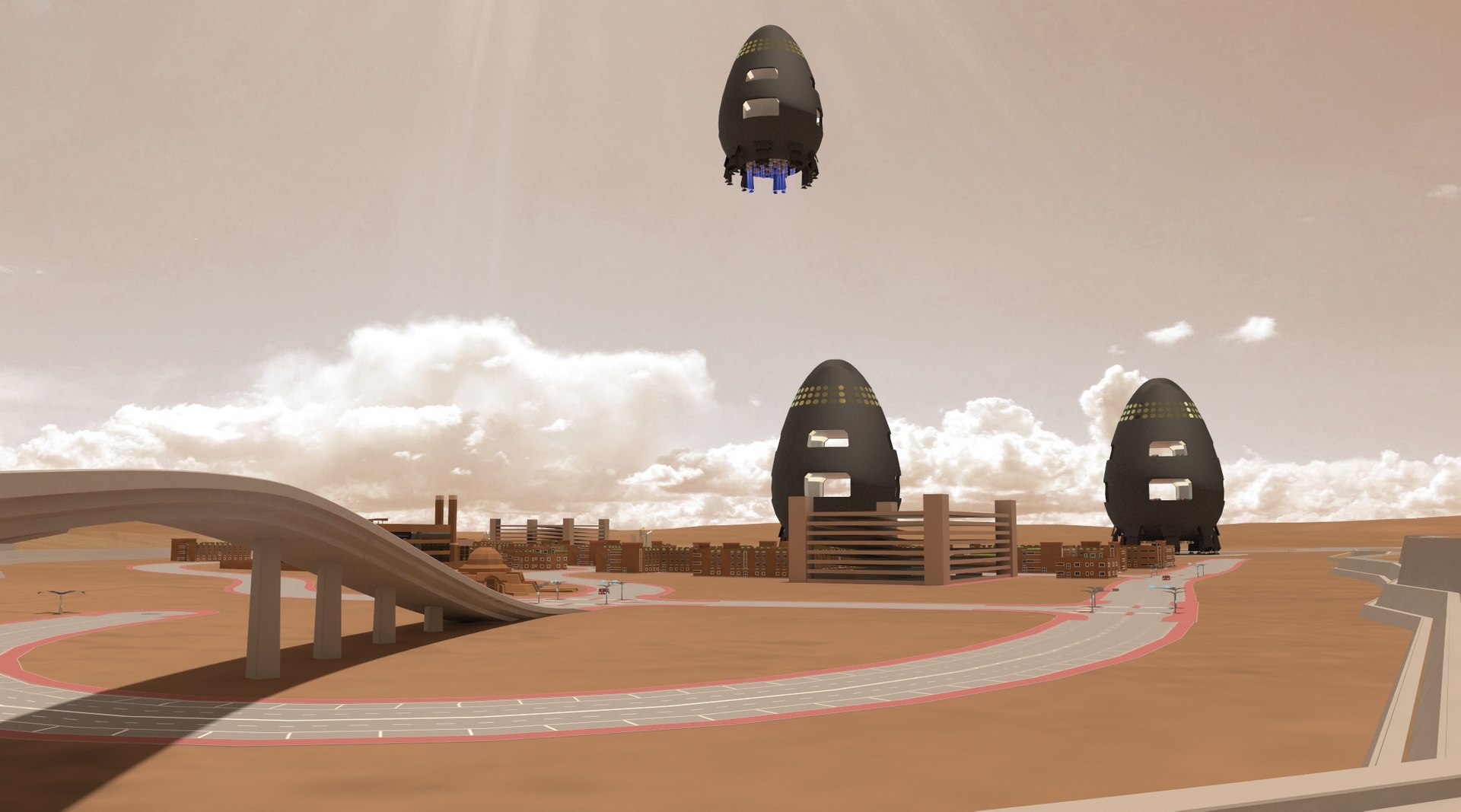 Mars City 3D Model - TurboSquid 1816023