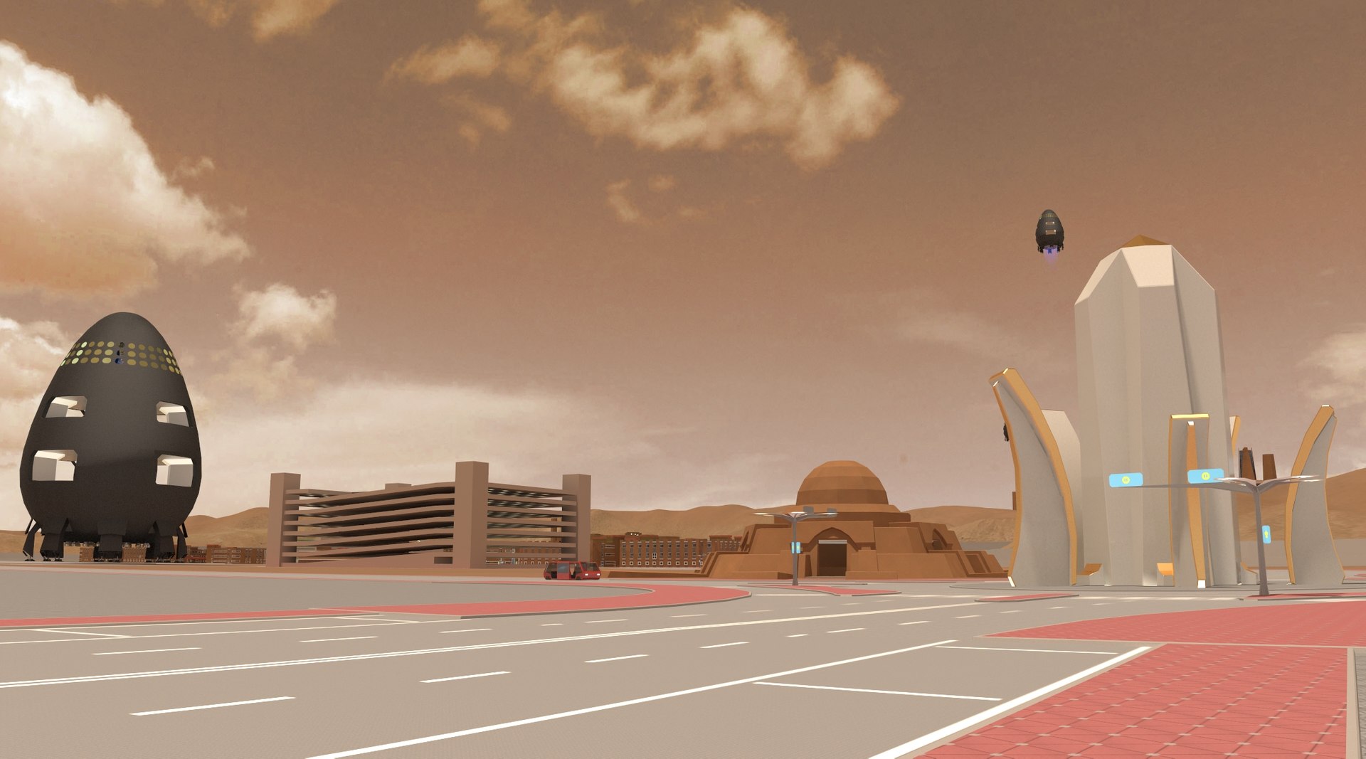 Mars City 3D Model - TurboSquid 1816023