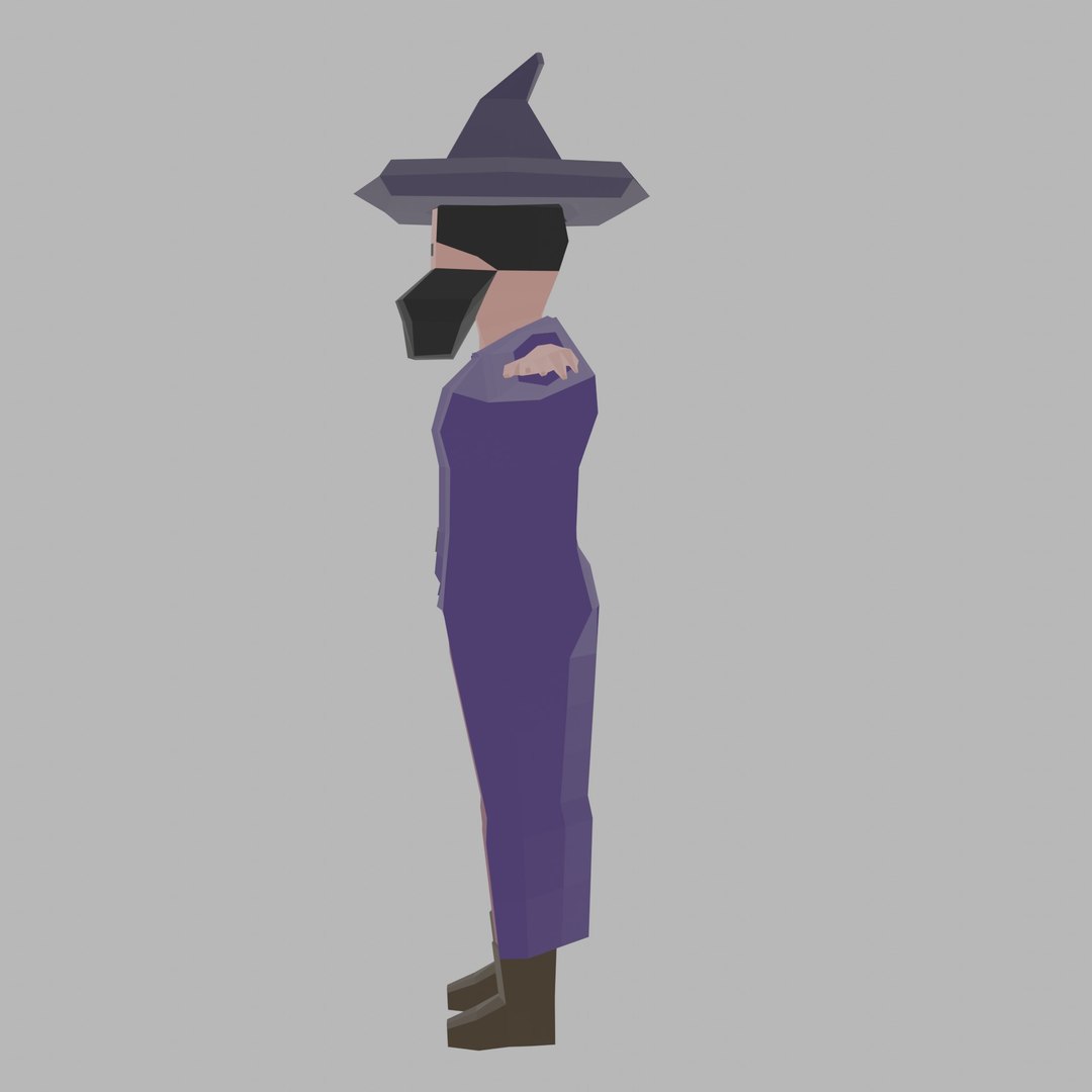 3D Low Poly Wizard Rigged 5 - TurboSquid 2171662